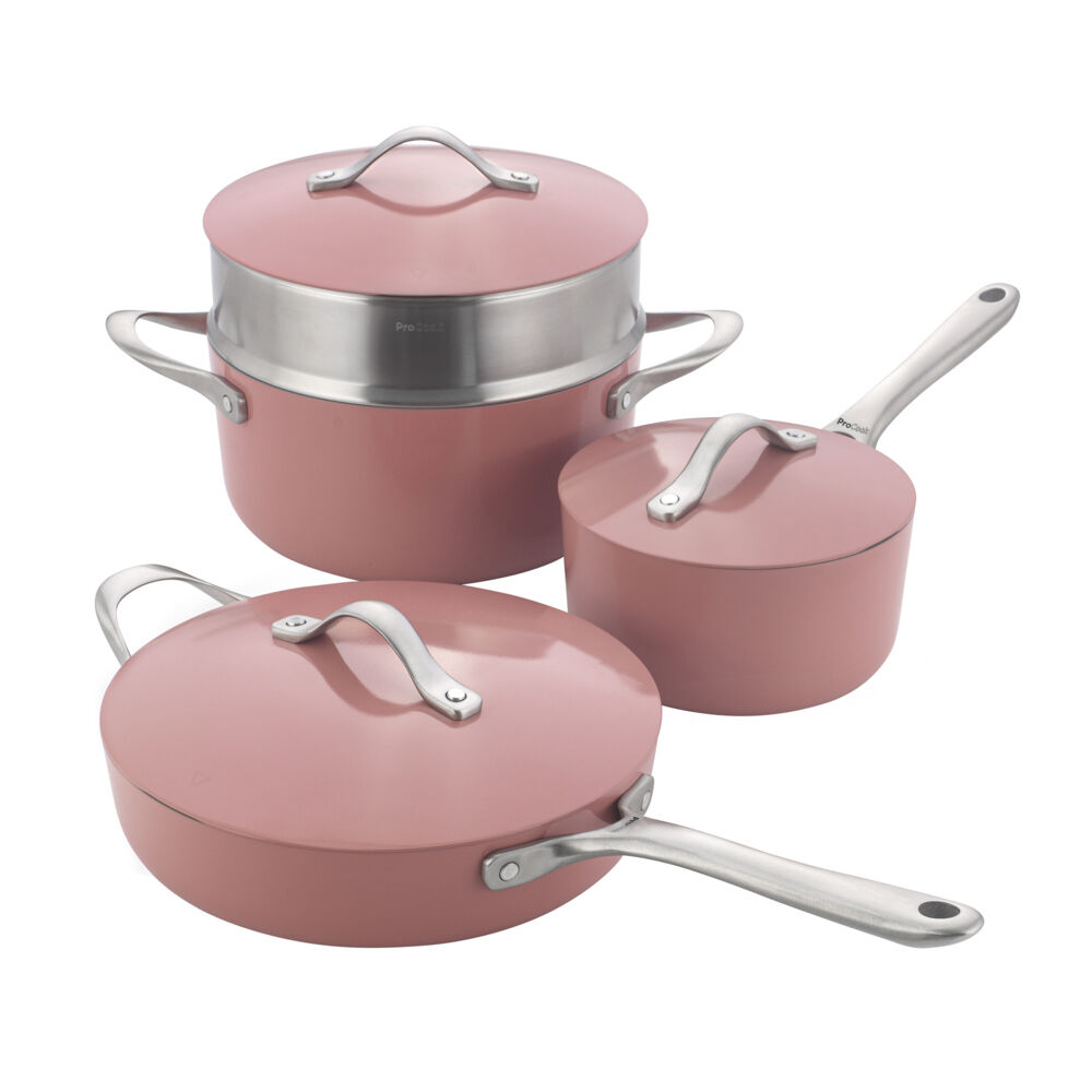 ProCook Soho Cookware Set 4 Piece Coral | ProCook