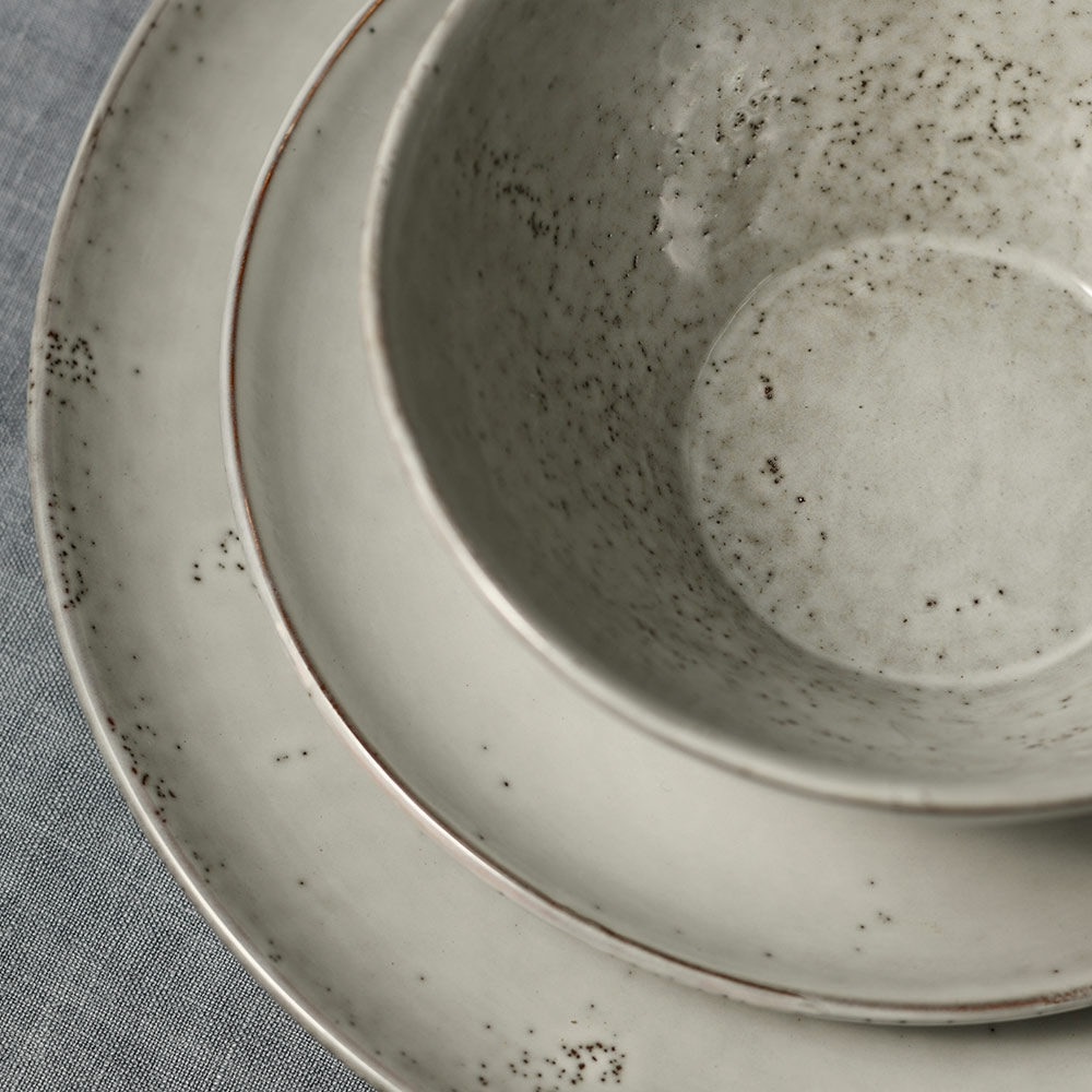 Oslo Coupe Stoneware Dinner Set 12 Piece - 4 Settings with Cereal Bowls ...