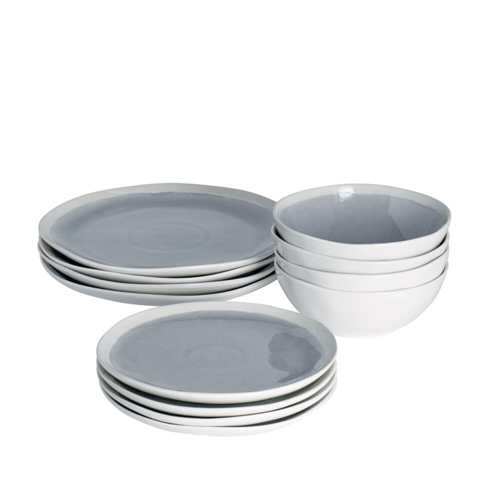Sonoma Grey Stoneware Dinner Set 12 | ProCook