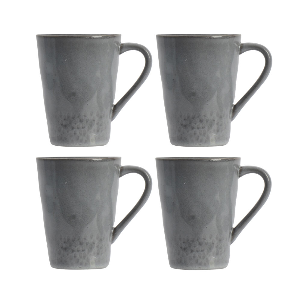 Malmo Dove Grey Teardrop Mug Set of 4 - 420ml | ProCook Malmo Dove Grey ...