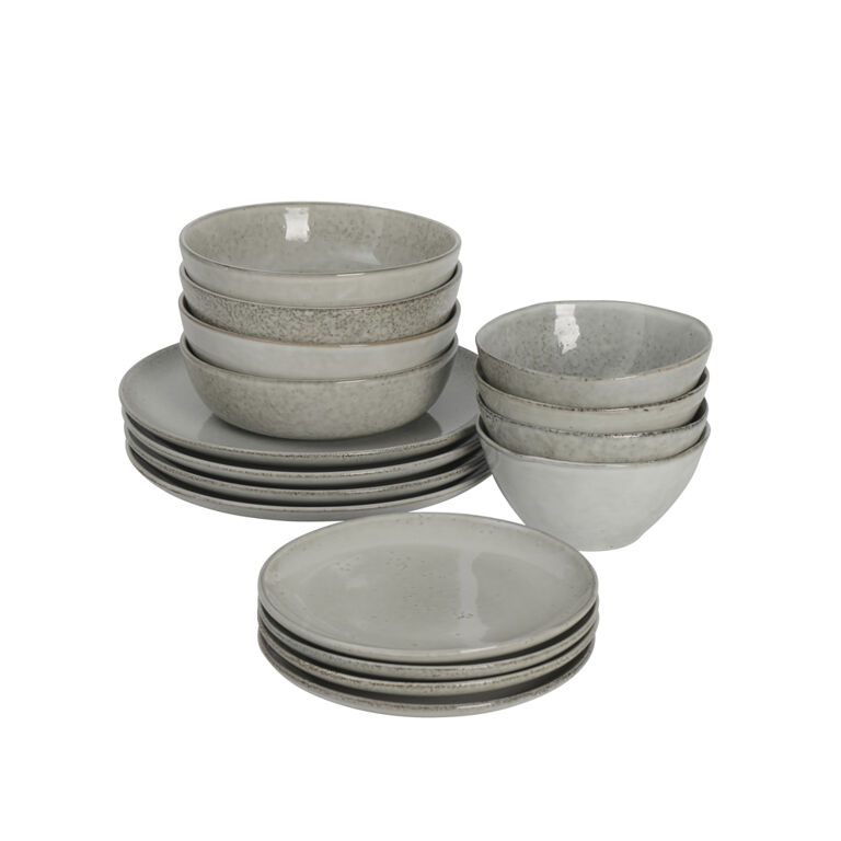 Oslo Coupe Stoneware Dinner Set 16 Piece | ProCook