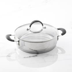 Gourmet Stainless Steel Shallow Casserole & Lid 24cm / 3.2L | Gourmet Stainless Steel from ProCook