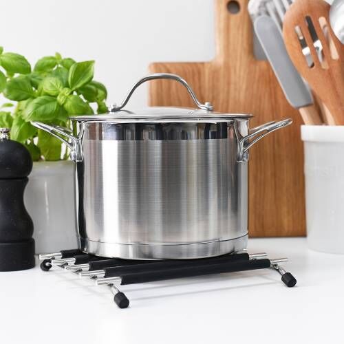 Stainless Steel & Silicone Trivet 20cm Square | Trivets & Cooling Racks ...