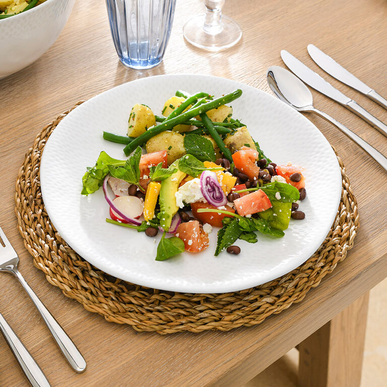 Malmo White Teardrop Dinner Plate 28cm | ProCook