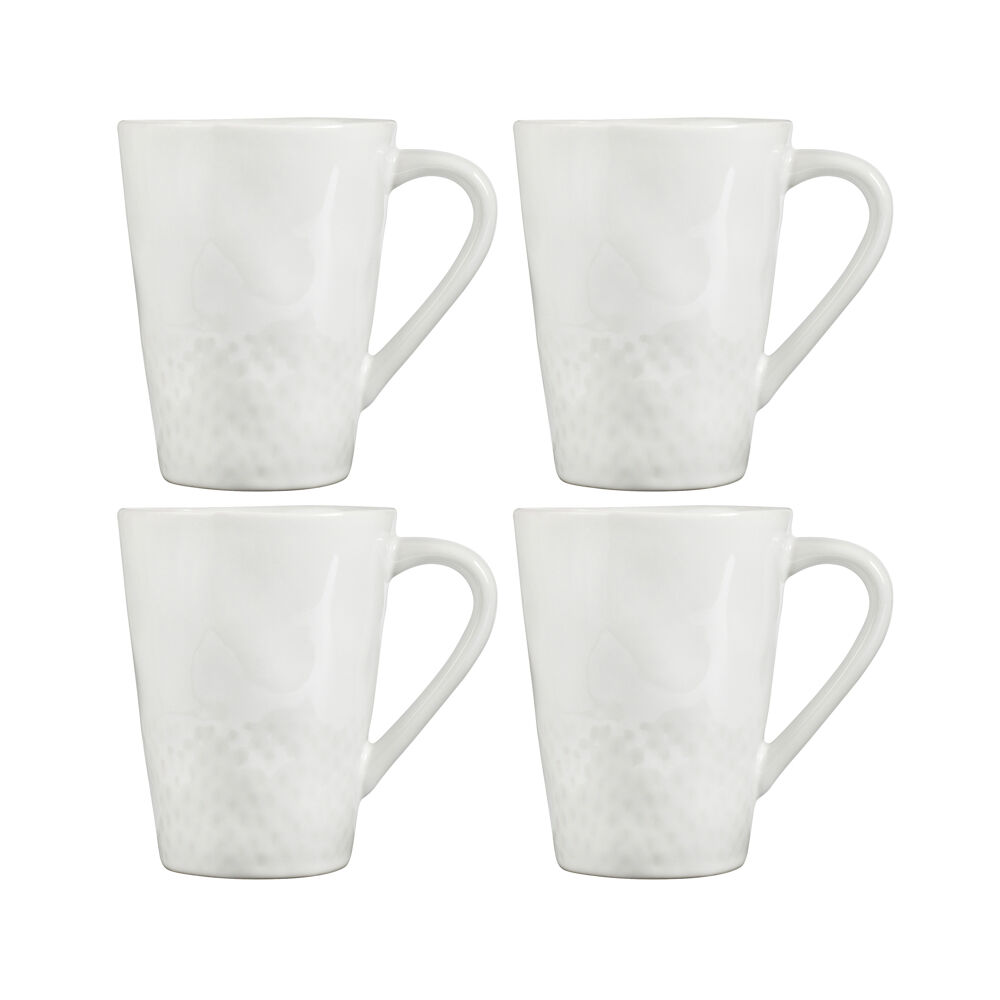 Malmo White Teardrop Mugs Set of 4 - | ProCook