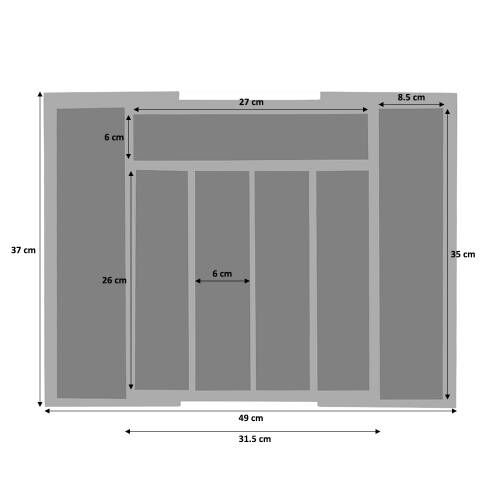 Extendable Cutlery Storage Tray 7 Slot | Cutlery Trays & Storage from ...