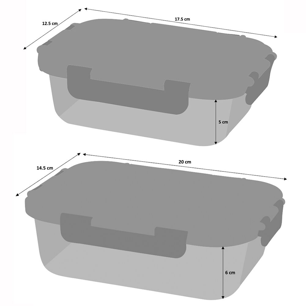 Lock & Fresh Airtight Glass Storage Dish Set of 10 | Food Storage ...