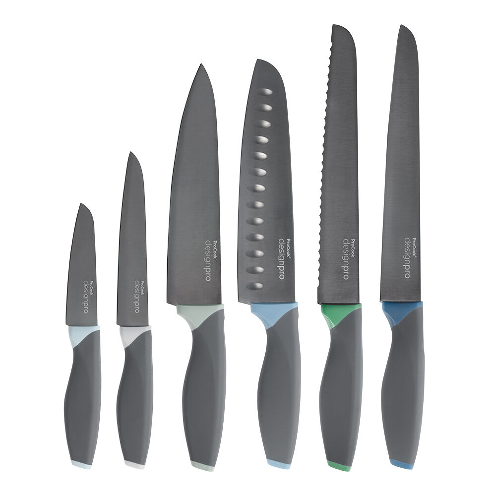Designpro Titanium Knife Set 6 Piece Charcoal | Designpro from ProCook