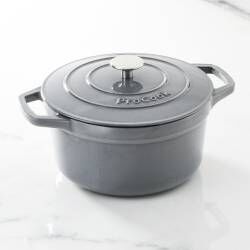 Cast Iron Casserole 24cm / 4.7L Round Matte Black | Cast Iron from ProCook