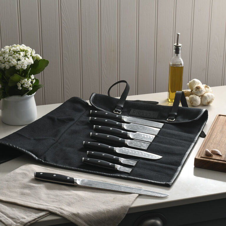 Elite AUS10 Knife Set 8 Piece and Canvas | ProCook