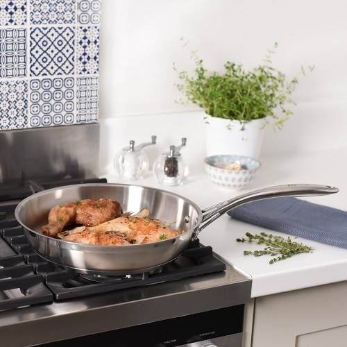 Professional Stainless Steel Frying Pan Uncoated 20cm | Professional ...