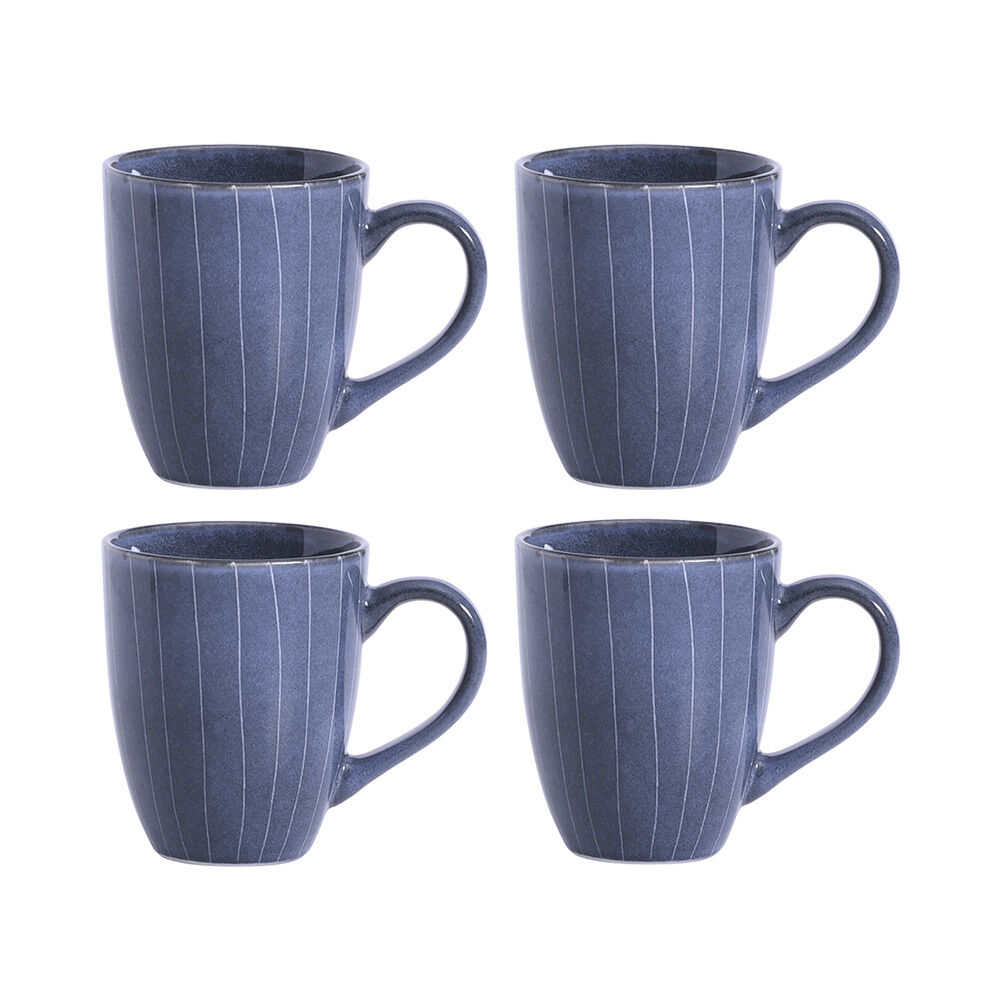 Copenhagen Stoneware Large Teacup Mug Set of 4 - 490ml | Stoneware Mugs ...
