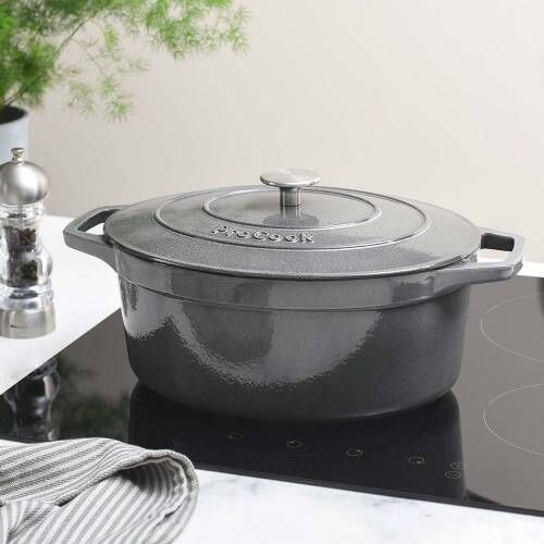 Cast Iron Casserole 30cm / 6.2L Oval Matte Black | Cast Iron Casserole ...